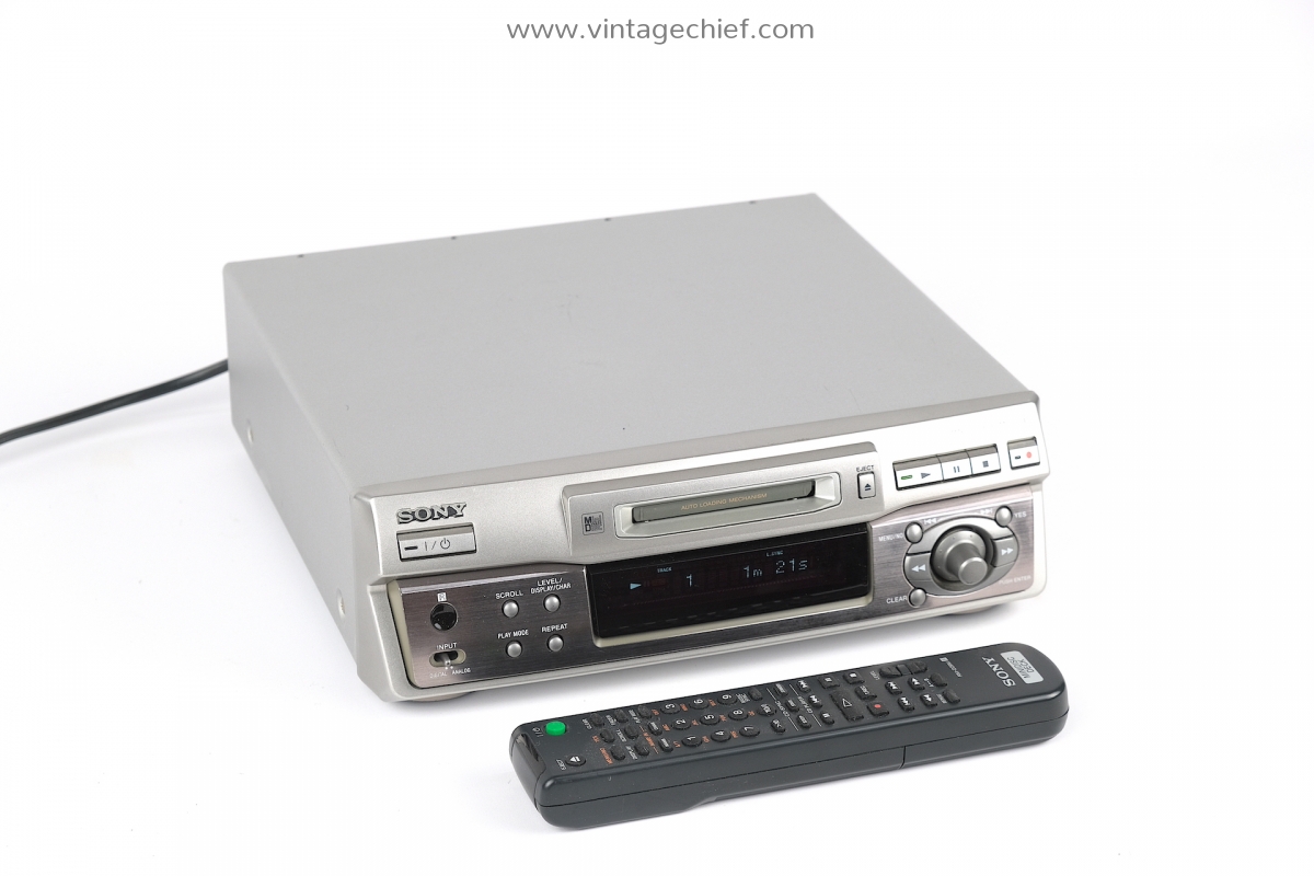 Sony MDS S MiniDisc Recorder Player Deck Audio Silver Compact