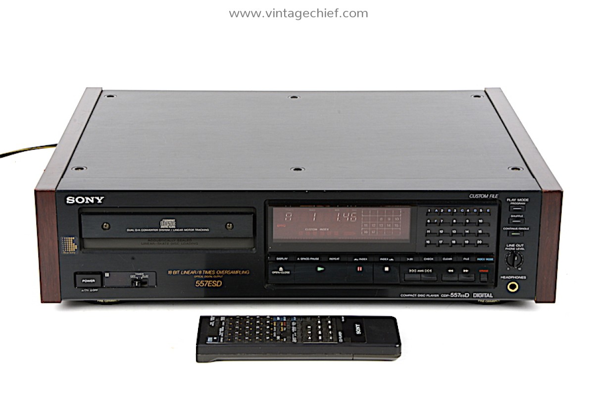 High End Sony CDP-557ESD CD Player + Remote Control | Sony ES | Side Panels