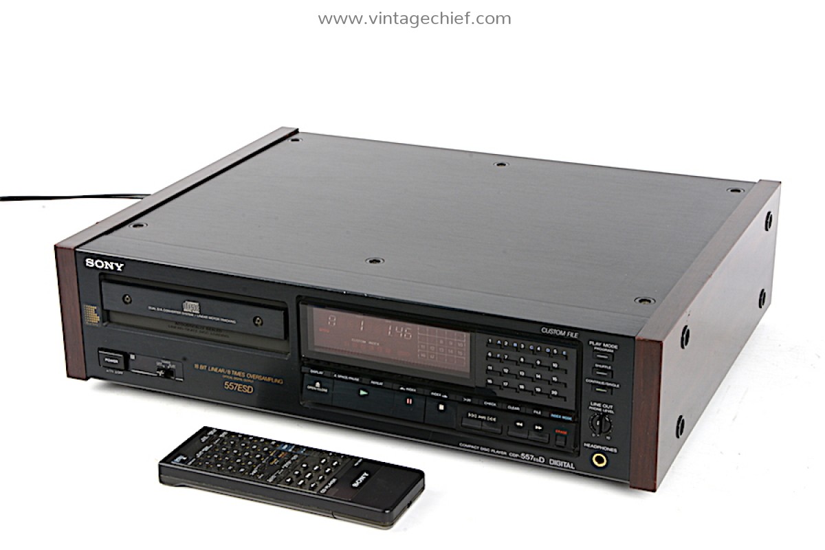 High End Sony CDP-557ESD CD Player + Remote Control | Sony ES | Side Panels