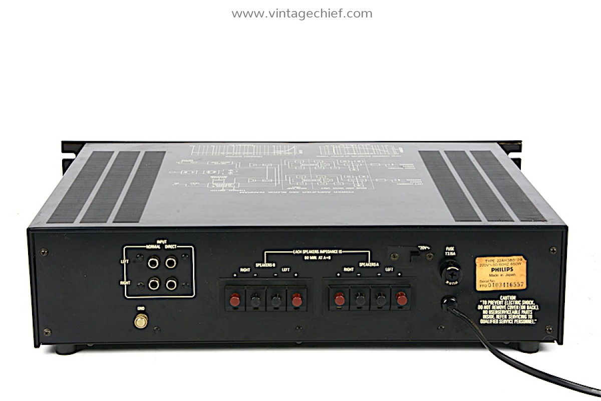High End Philips 22AH380 Stereo Power Amplifier | VU Meters | Vintage ...