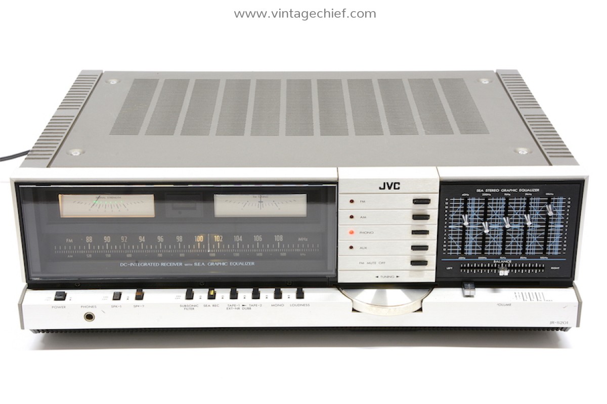 Big Vintage JVC JR-S201 FM / AM Stereo Receiver | 50 CM Width |Phono ...