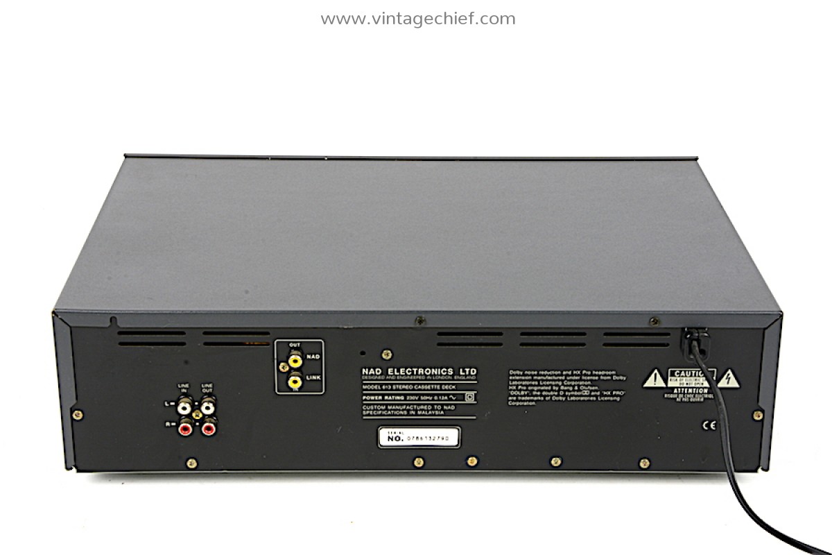 NAD 613 Cassette Deck + Original Manual | NAD 613 Tape Deck