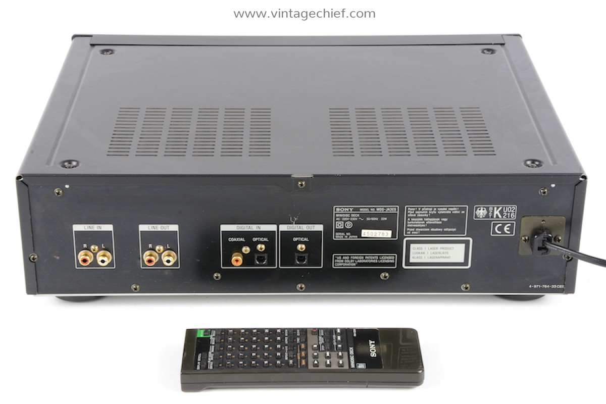 High End Sony MDS-JA3ES MiniDisc Recorder + Remote Control | Sony ES ...
