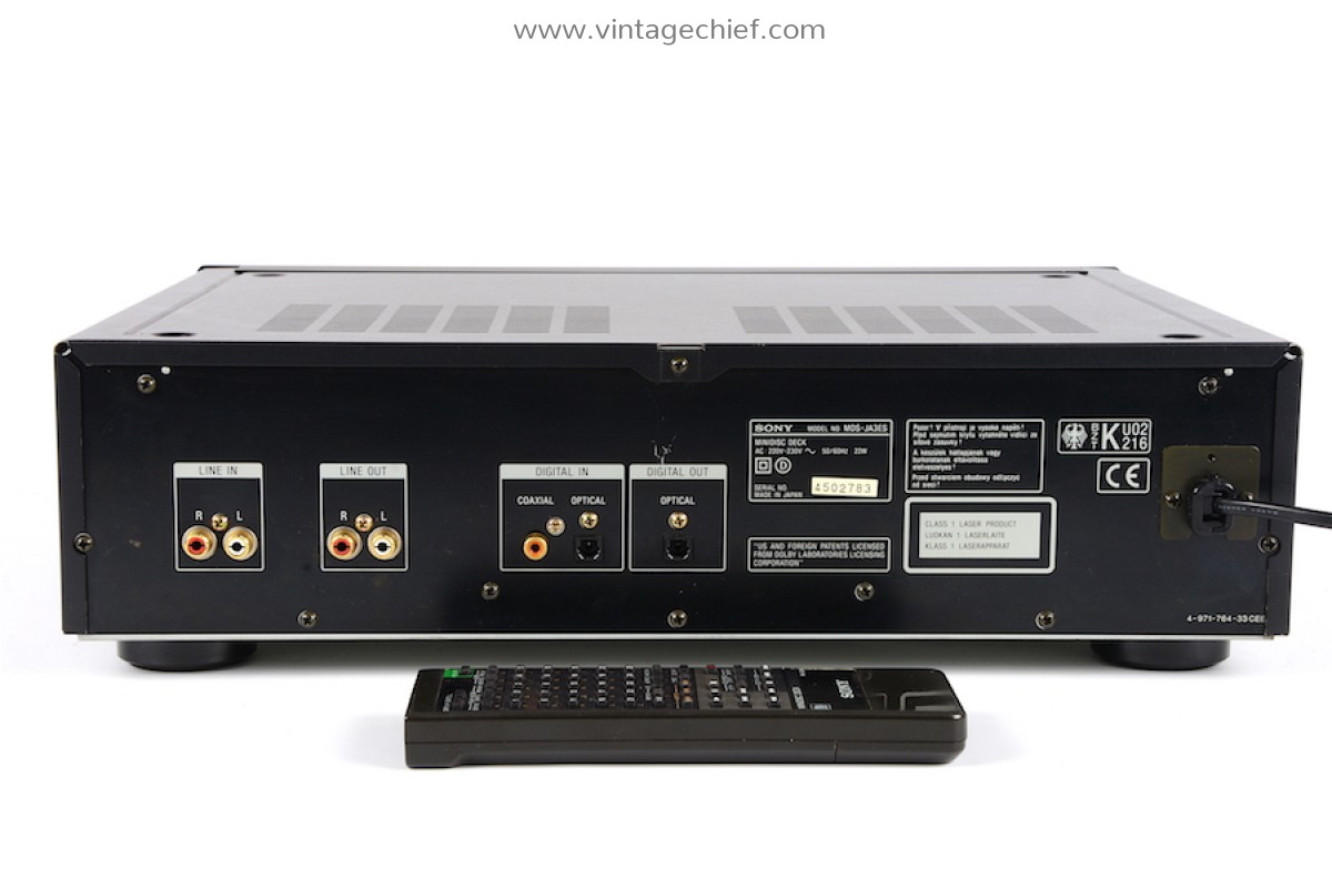 High End Sony MDS-JA3ES MiniDisc Recorder + Remote Control | Sony ES ...