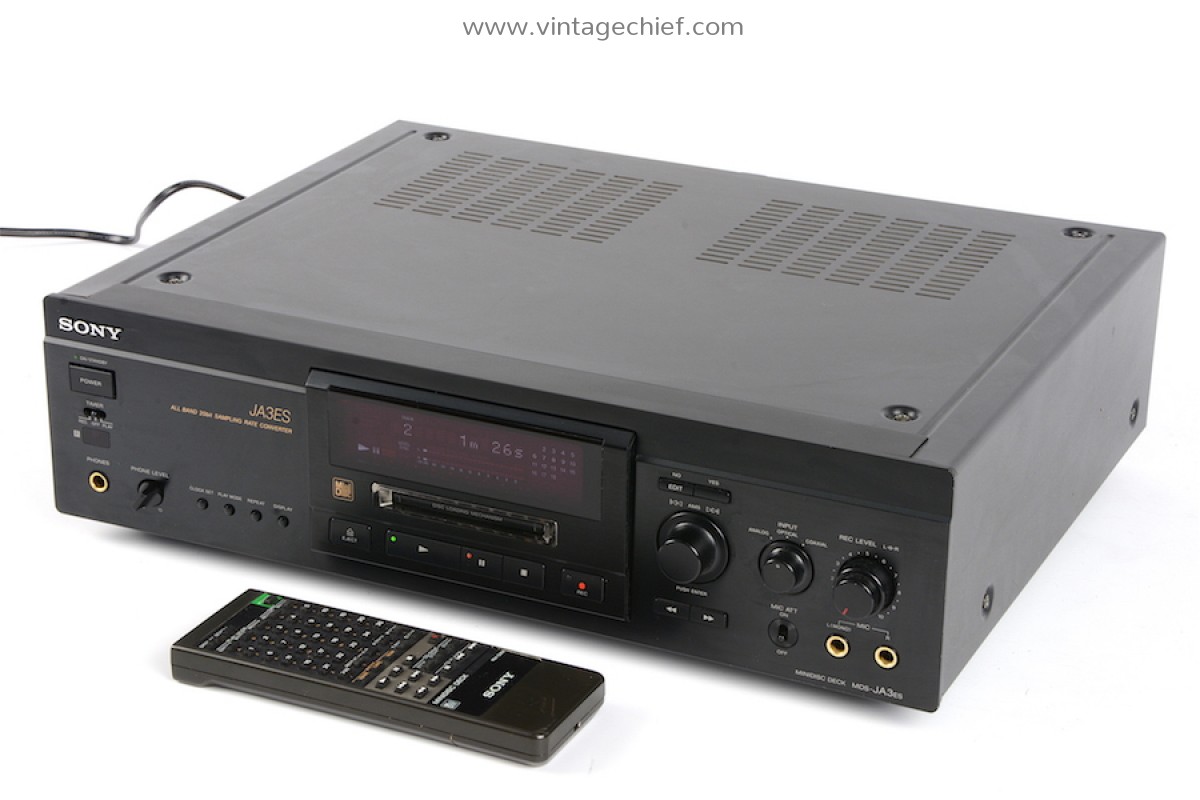 High End Sony MDS-JA3ES MiniDisc Recorder + Remote Control | Sony ES ...