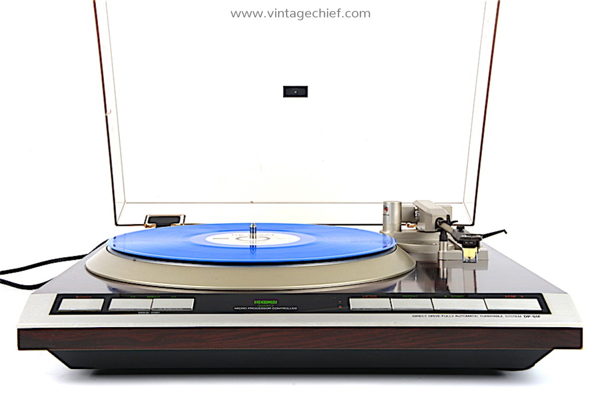 High End Denon DP-51F Direct Drive Turntable + Denon DL-60 + Dust Cover