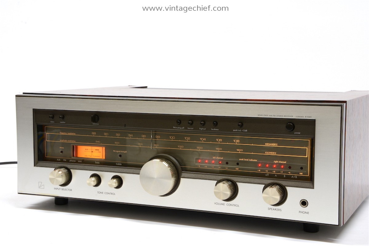 Vintage Luxman R-1040 FM AM Stereo Receiver | Wooden Case | Phono
