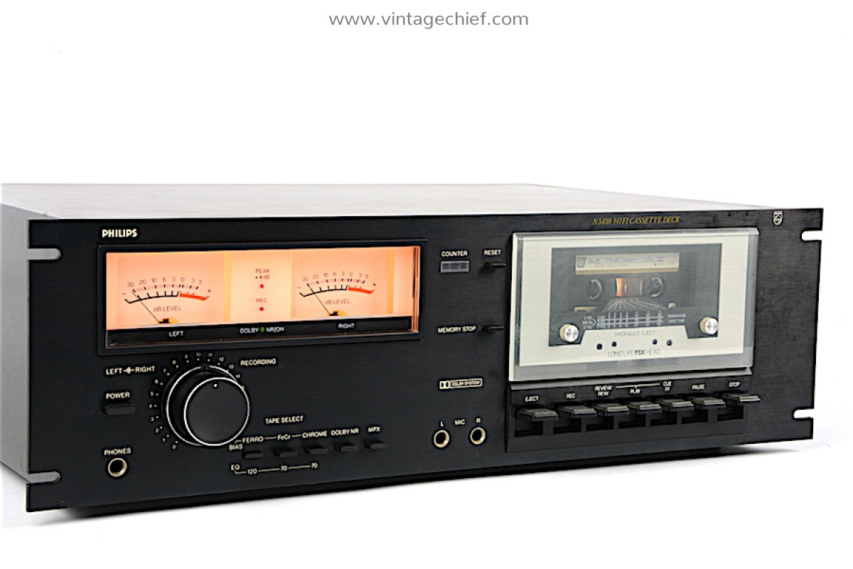 Philips N5438 Cassette Deck | VU Meters | Vintage