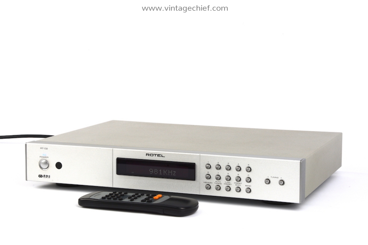 Rotel RT-02 FM / AM Tuner + Remote Control + Manual | Silver | RDS ...