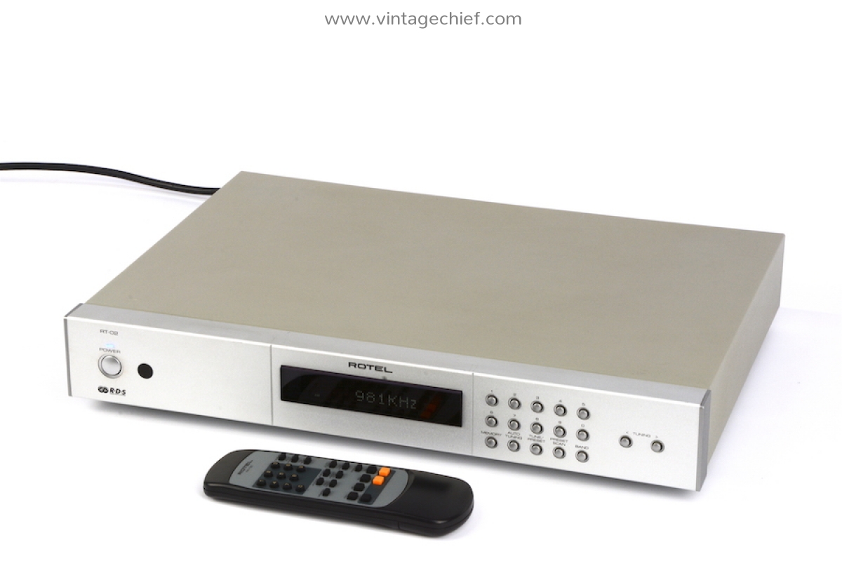 Rotel RT-02 FM / AM Tuner + Remote Control + Manual | Silver | RDS ...