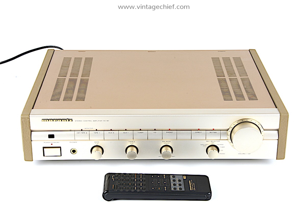 Marantz SC-80 Preamplifier + Remote Control | Phono MM MC | ZAMAC Side ...