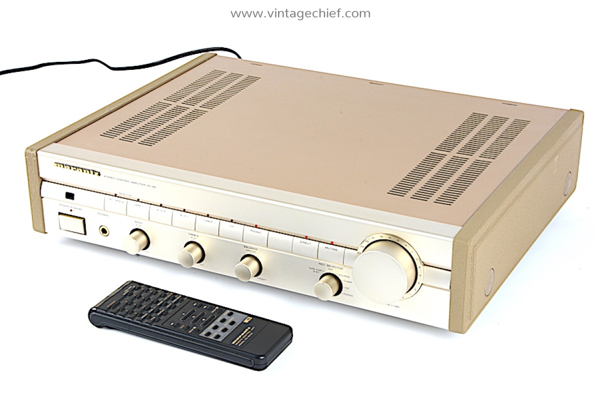 Marantz SC-80 Preamplifier + Remote Control | Phono MM MC | ZAMAC Side ...