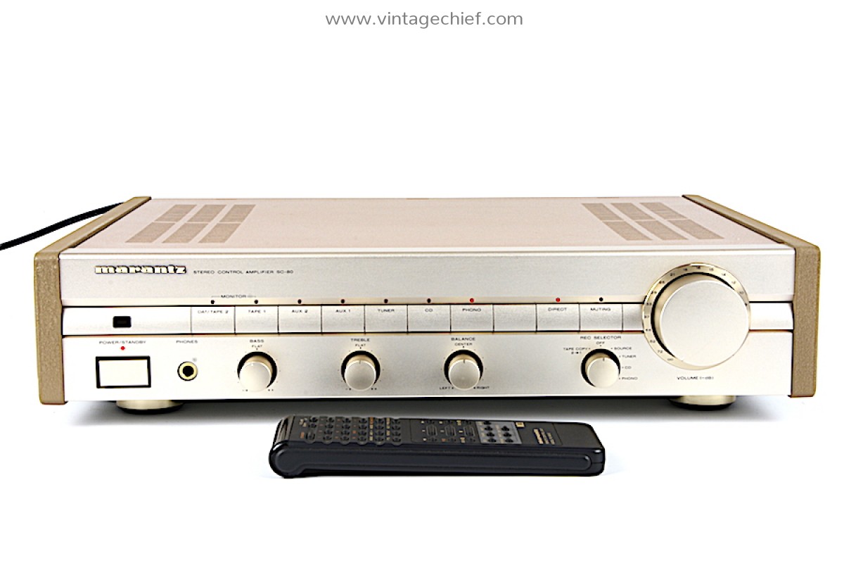 Marantz SC-80 Preamplifier + Remote Control | Phono MM MC | ZAMAC Side ...