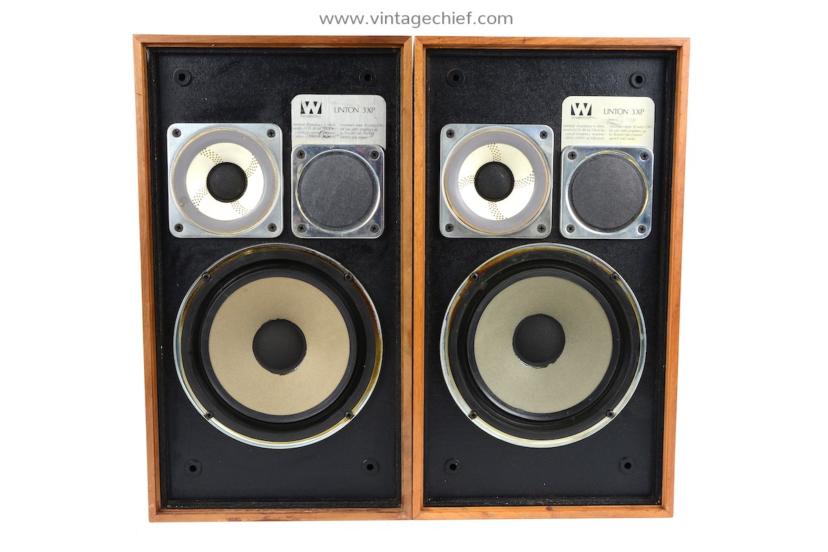 Wharfedale Linton 3XP Speakers + Speaker Grills | Wooden Case | Vintage ...