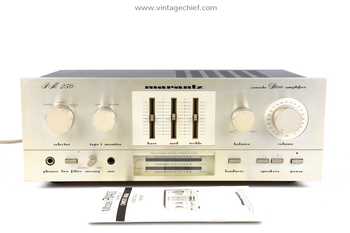 Marantz PM250 Amplifier | Vintage | Phono | Red LED Power Indicators ...