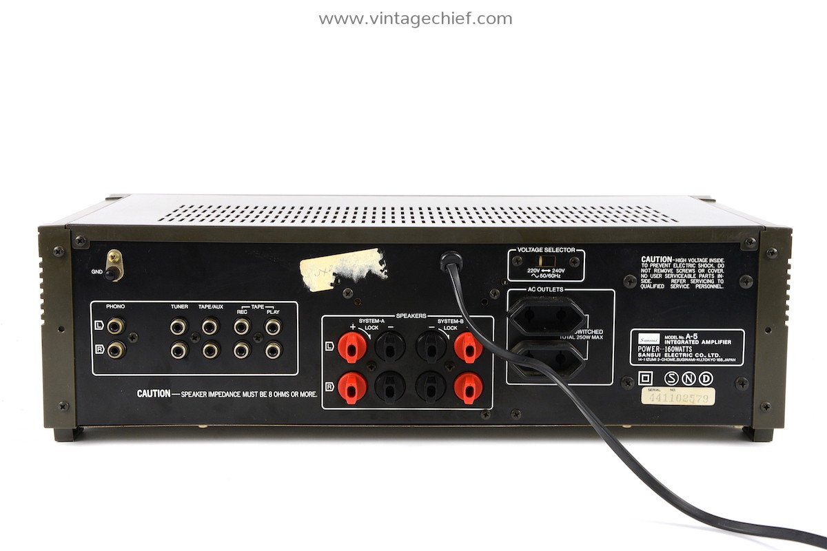 Sansui A-5 Amplifier | Red LED Power Indicators | Phono