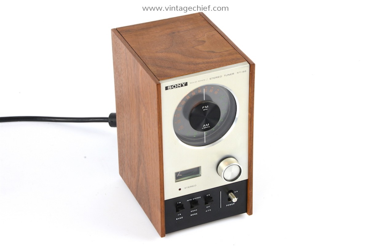 Sony ST-88 FM AM Round Dial Tuner | Wooden Case | Vintage