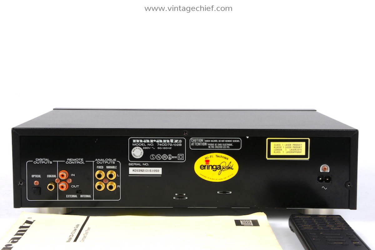 Marantz CD-72 CD Player + RC-72CD Remote Control + Manual