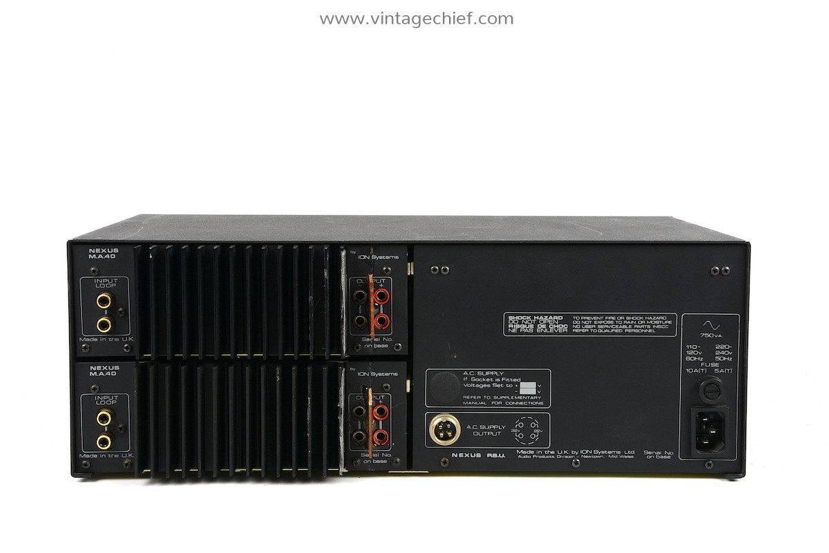 Ion Systems Nexus MA-40 Power Amplifiers (2x) + TX-750 Power Supply ...