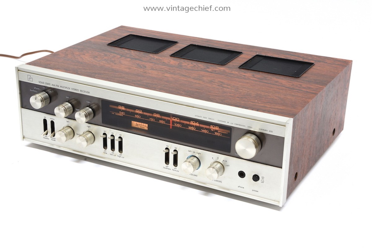 Serviced Luxman R-600E Stereo Receiver + Manual | Vintage | Wooden Case ...