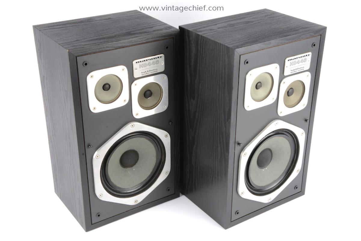 Vintage Marantz HD440 Speakers + Speaker Grills | Marantz Loudspeakers