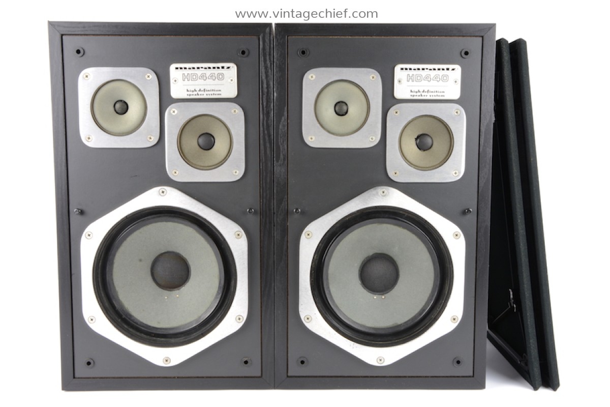 Vintage Marantz HD440 Speakers + Speaker Grills | Marantz Loudspeakers