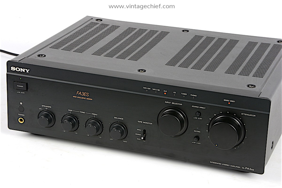 High End Sony TA-FA3ES Amplifier | Black | Phono | Sony ES