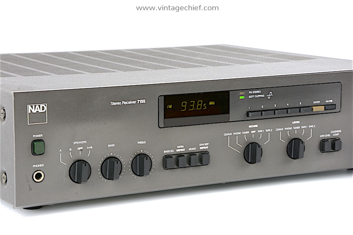 NAD 7155 Receiver | 2 x 50 Watt | Phono MM MC | Stereo | Audio | HiFi