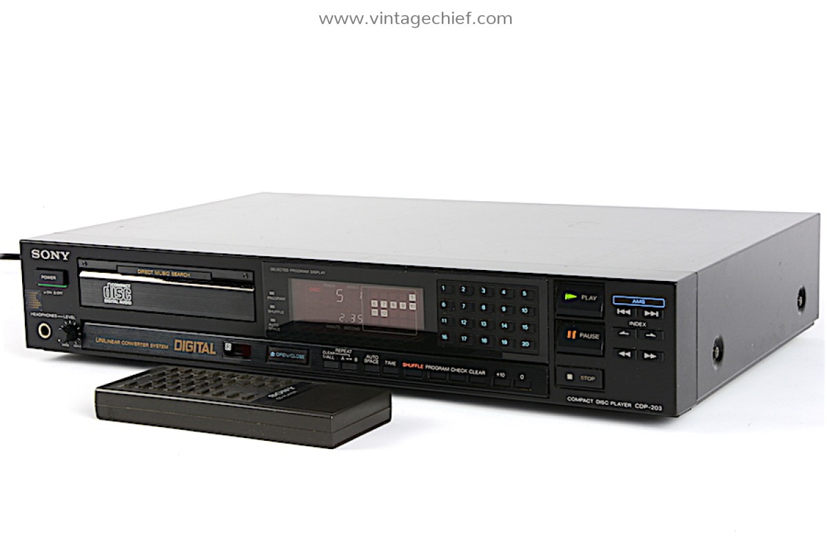 Sony CDP-203 CD Player + Sony RM-D250 Remote Control | Cdplayer | Audio ...