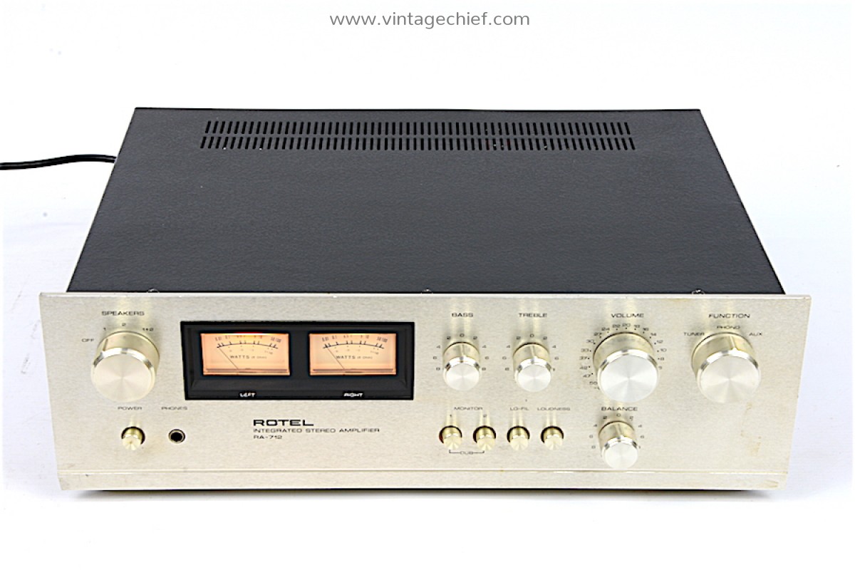 Vintage Rotel RA-712 Amplifier | Serviced | VU Meters | Audio | HiFi