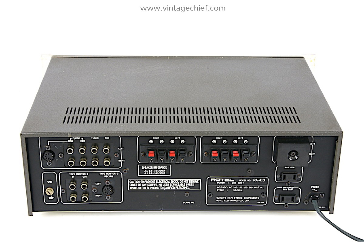 Vintage Rotel RA-413 Amplifier | Stereo | Phono | VU Meters