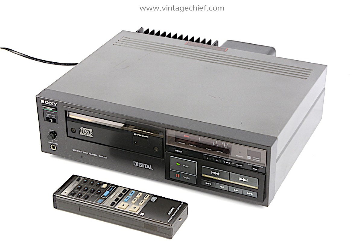 Classic Sony CDP-101 CD Player + Sony RM-101 Remote Control | First CD ...