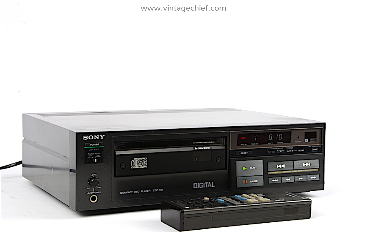 Classic Sony CDP-101 CD Player + Sony RM-101 Remote Control | First CD ...