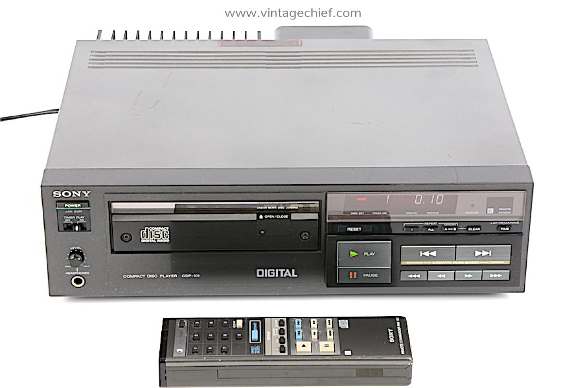 Classic Sony CDP-101 CD Player + Sony RM-101 Remote Control | First CD ...