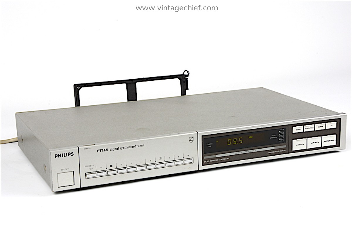 Silver Vintage Philips FT145 FM / AM Tuner
