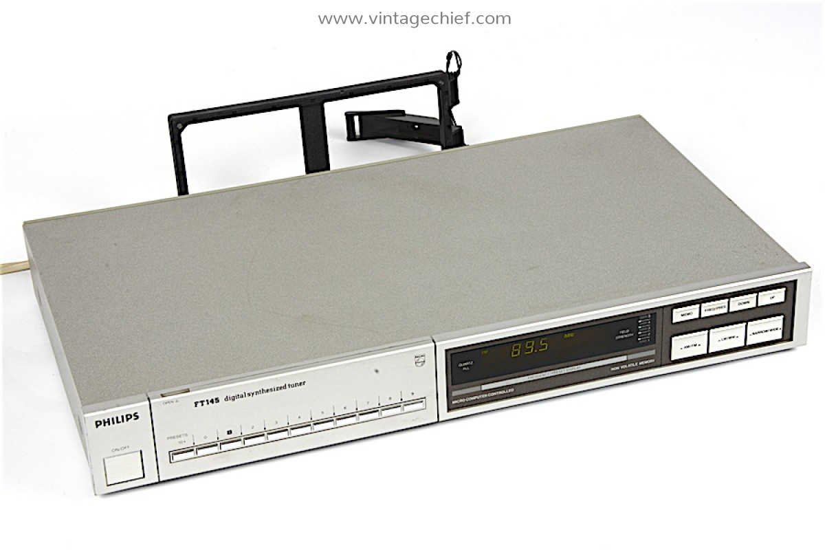 Silver Vintage Philips FT145 FM / AM Tuner