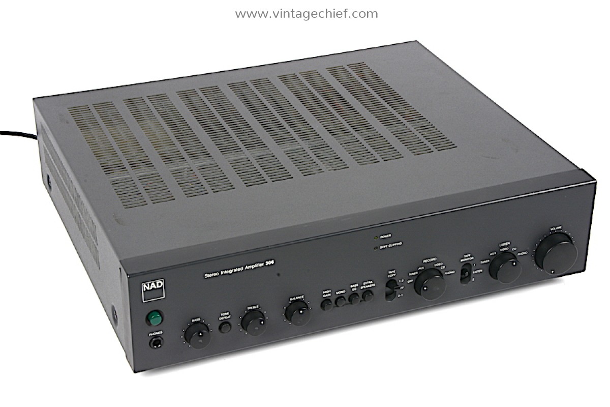 NAD 306 Stereo Amplifier + Manual | Phono MM MC | 2 x 50 Watt