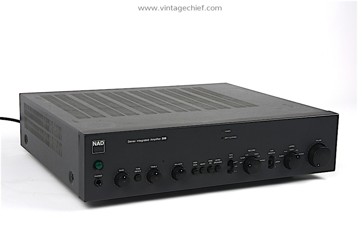 NAD 306 Stereo Amplifier + Manual | Phono MM MC | 2 x 50 Watt