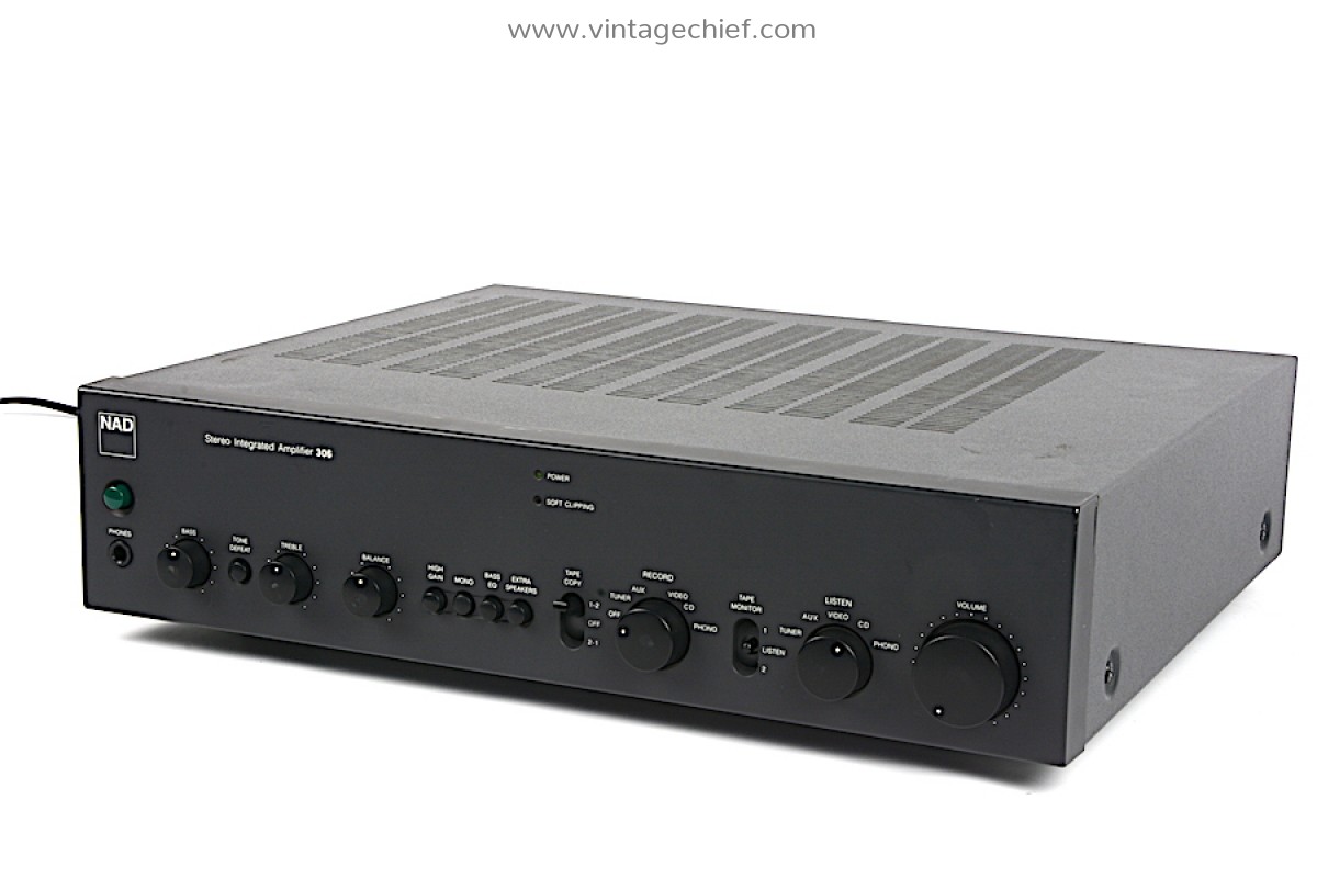 NAD 306 Stereo Amplifier + Manual | Phono MM MC | 2 x 50 Watt