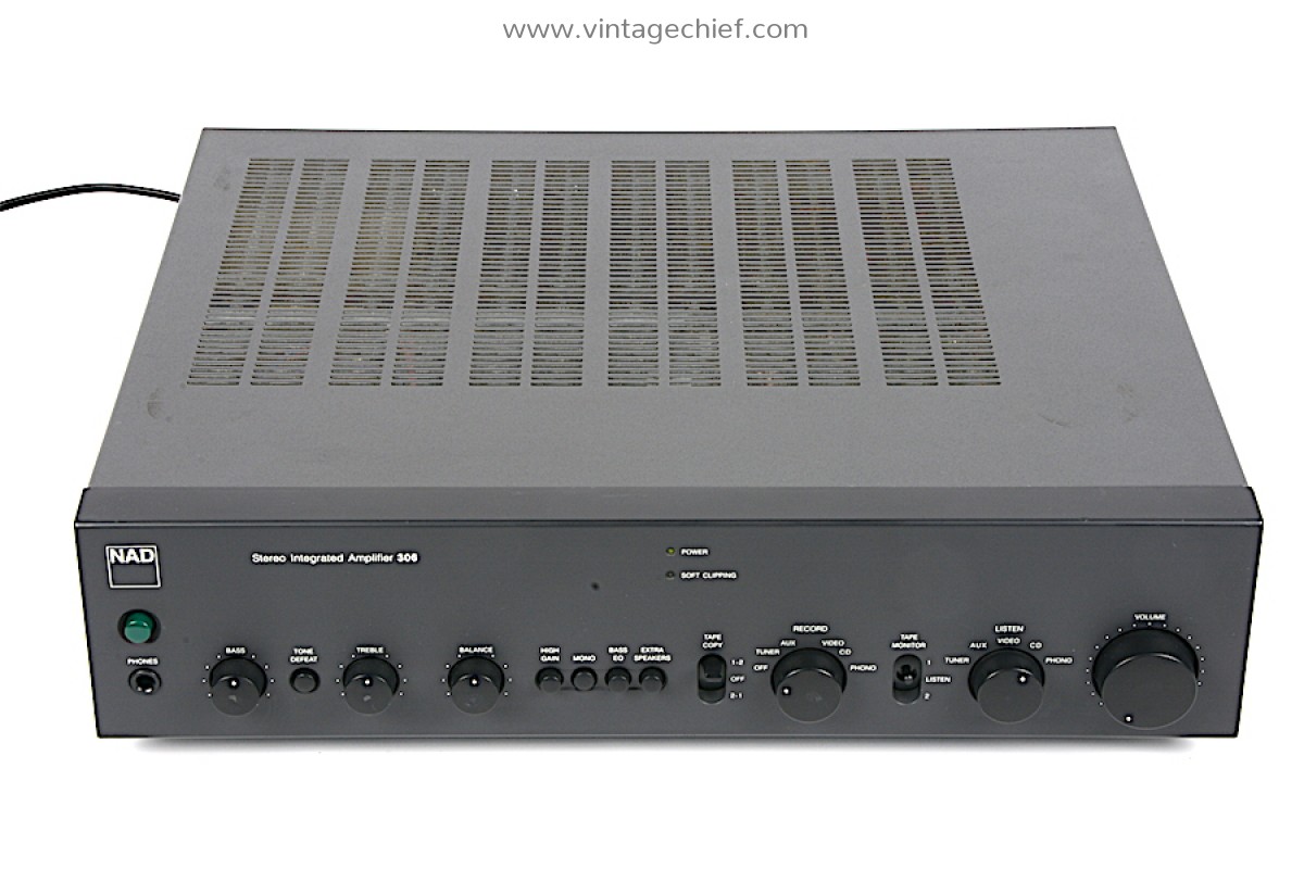 NAD 306 Stereo Amplifier + Manual | Phono MM MC | 2 x 50 Watt