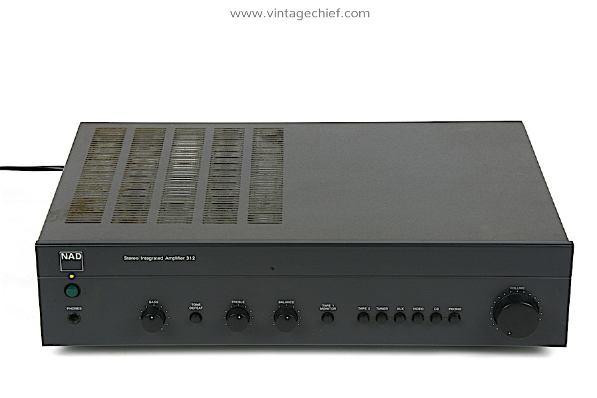 Serviced NAD 312 Amplifier with Phono, Pre-out and Main-in