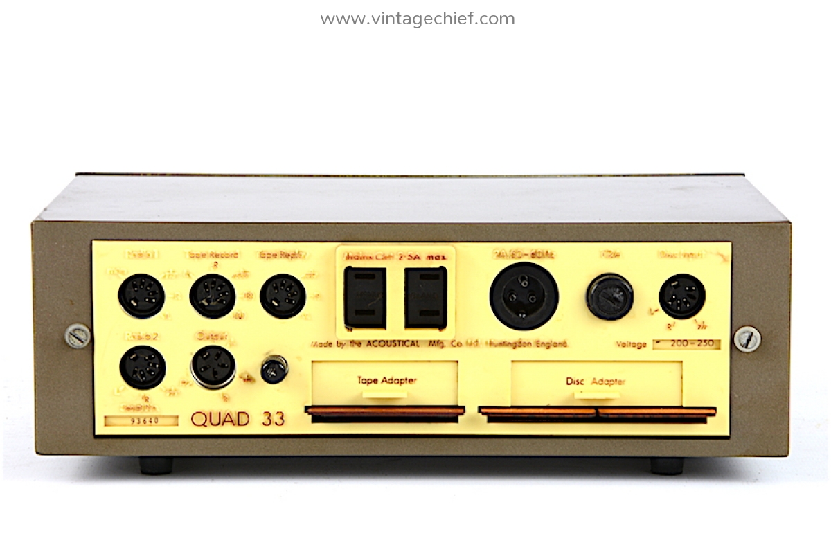 Serviced Vintage Quad 33 Preamplifier + Phono Module + Tape Module