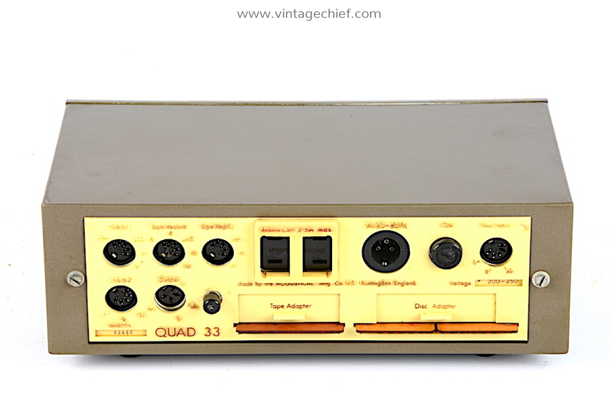 Serviced Vintage Quad 33 Preamplifier + Phono Module + Tape Module