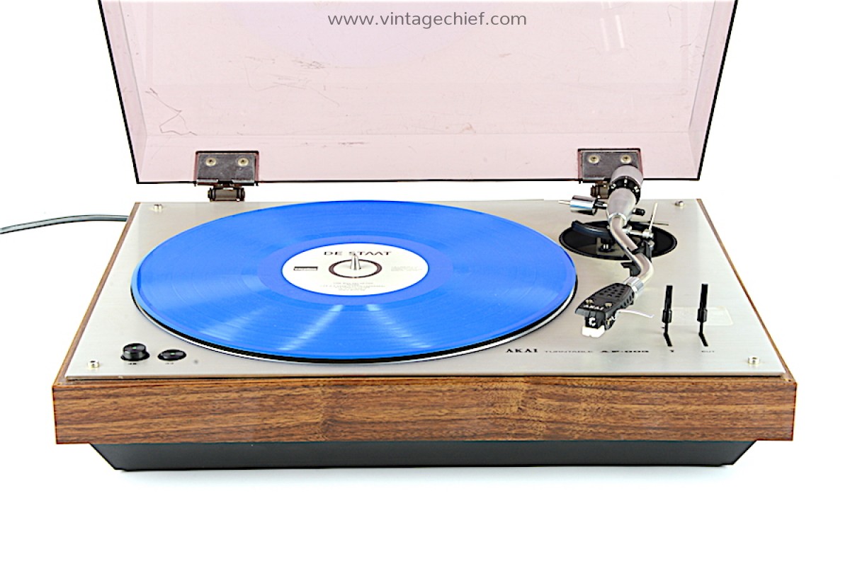 Vintage Akai AP-003 Turntable + Dust Cover + Cartridge + Cabling ...
