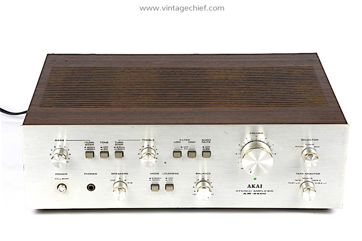 Akai AM-2400 Integrated Stereo Amplifier | Phono | Vintage | Wooden ...