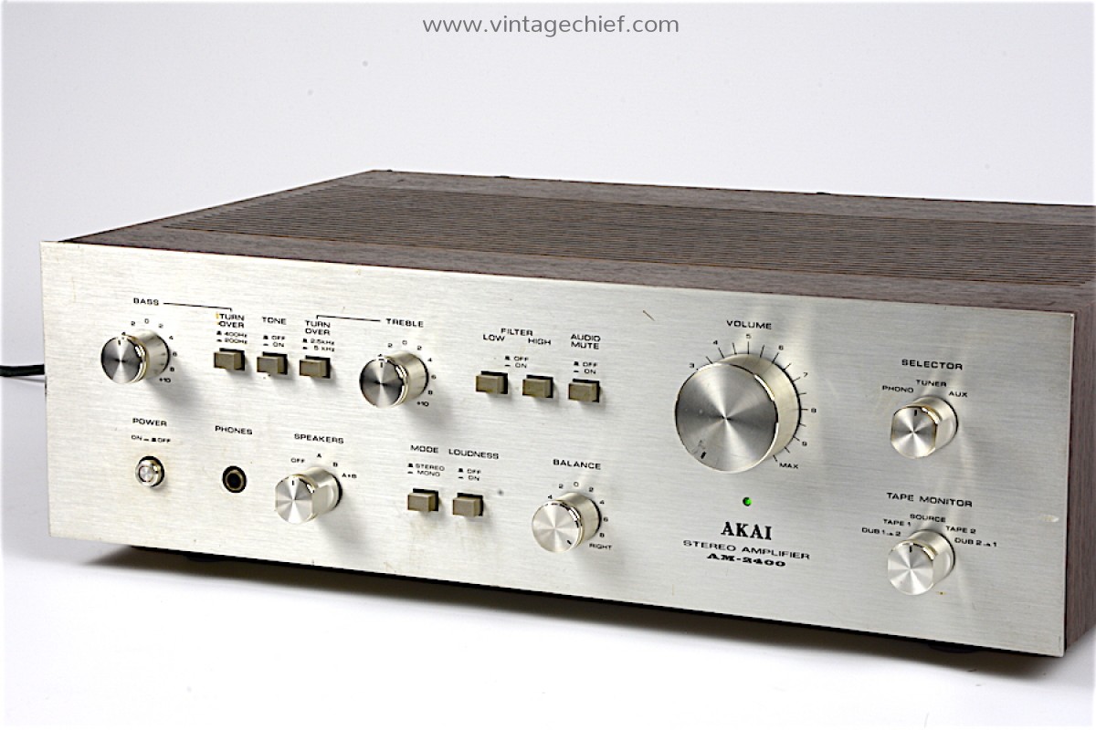Akai AM-2400 Integrated Stereo Amplifier | Phono | Vintage | Wooden ...
