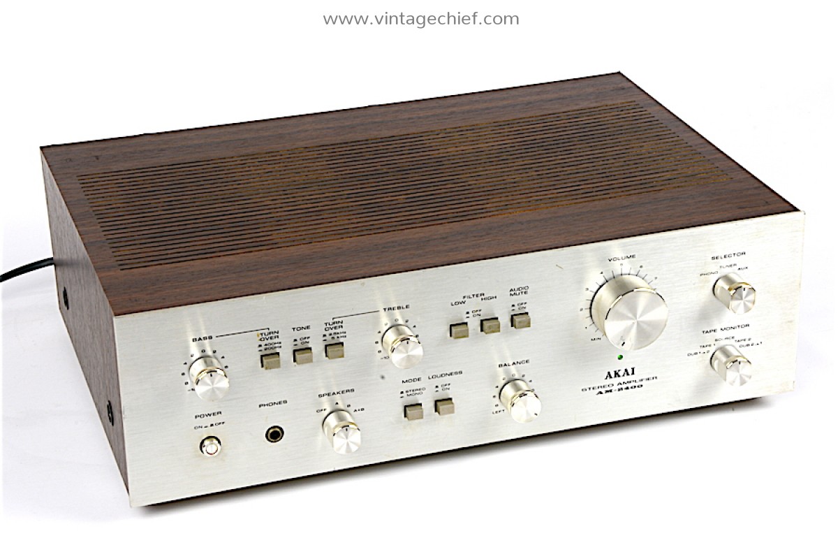 Akai AM-2400 Integrated Stereo Amplifier | Phono | Vintage | Wooden ...