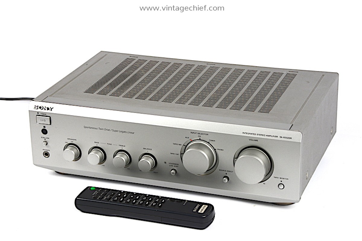 Sony TA-FE520R Amplifier + Remote Control | Silver | Stereo