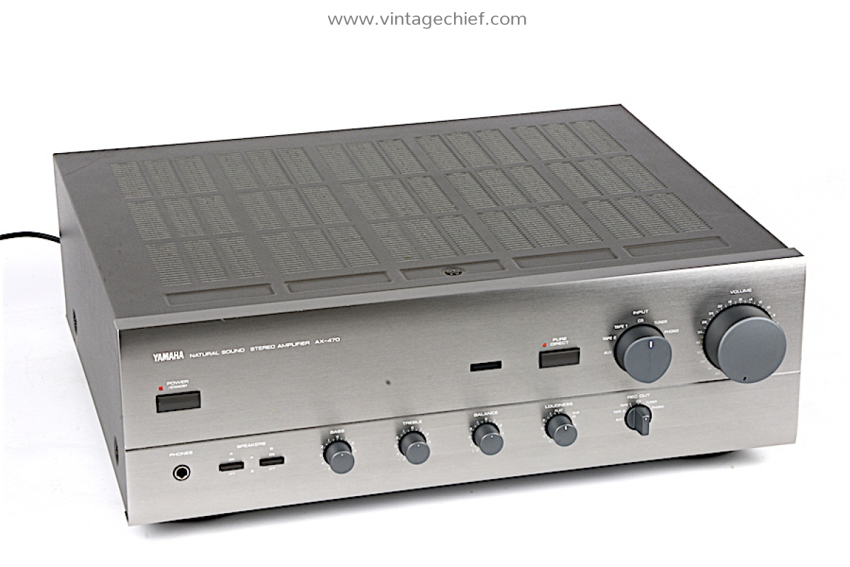 Yamaha AX-470 Natural Sound Stereo Amplifier | Titanium | 2 x 65 Watt ...
