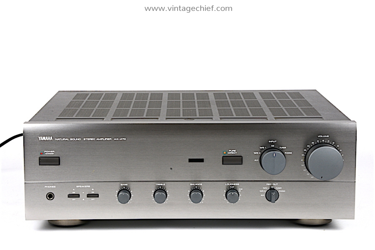 Yamaha AX-470 Natural Sound Stereo Amplifier | Titanium | 2 x 65 Watt | Phono